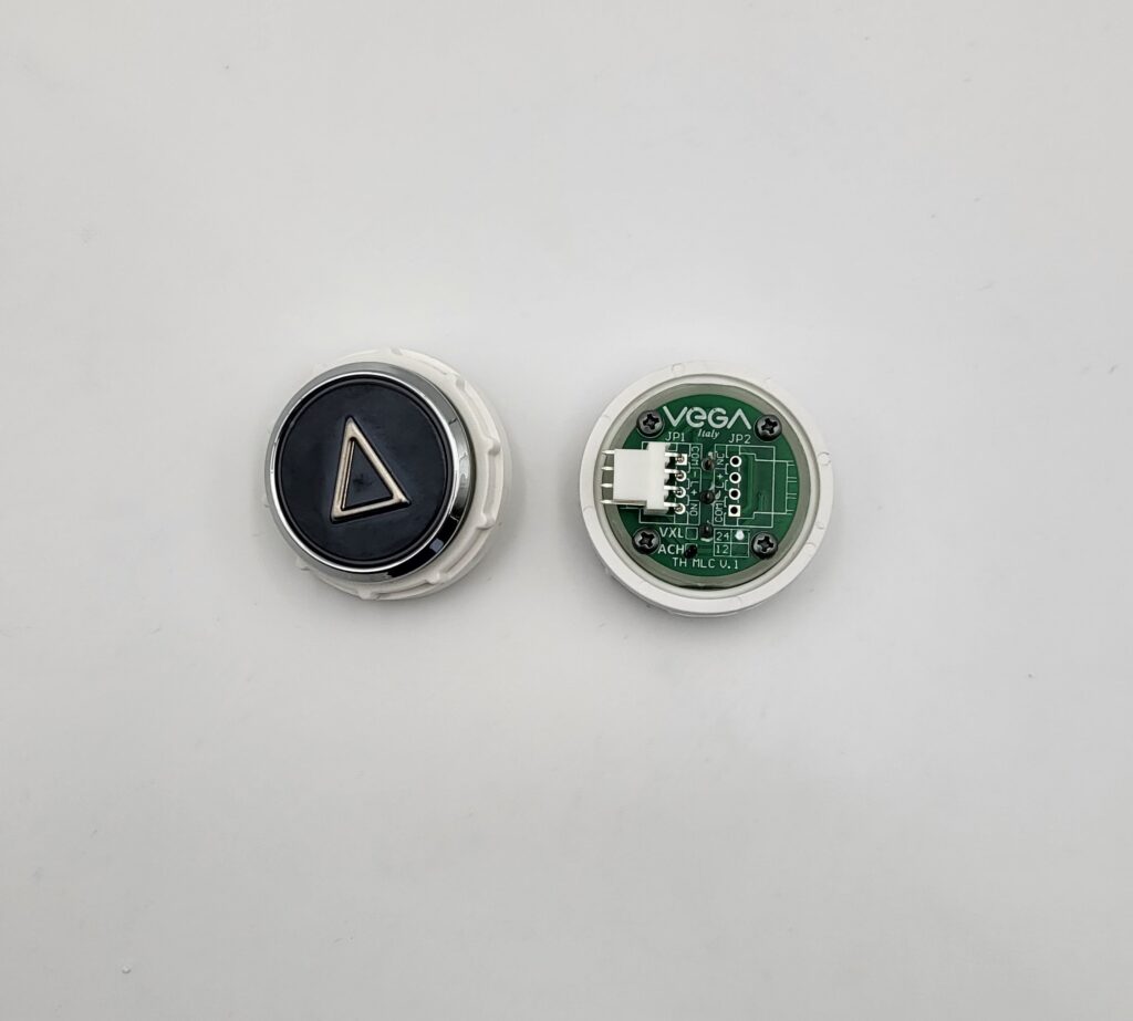Przycisk VEGA Achille - czarne, 24 VDC, połączenie szeregowe 4 pin ...